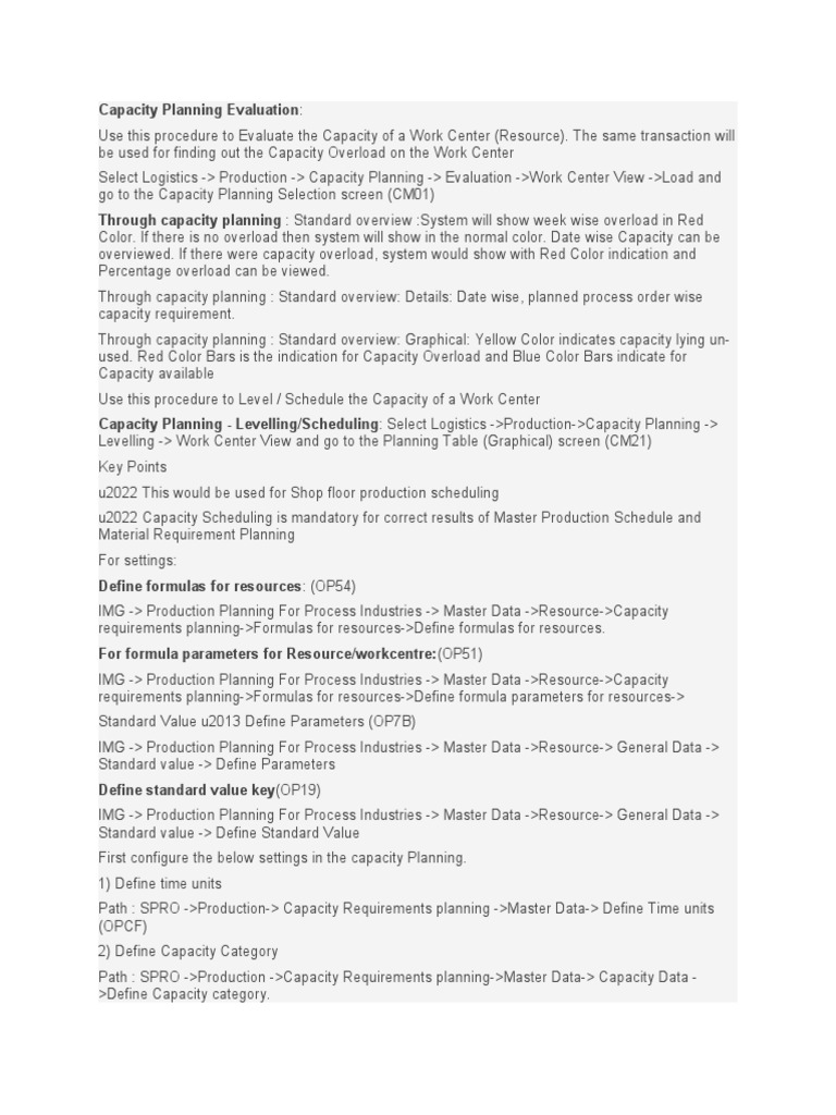 Config-Capacity Planning Evaluation | PDF