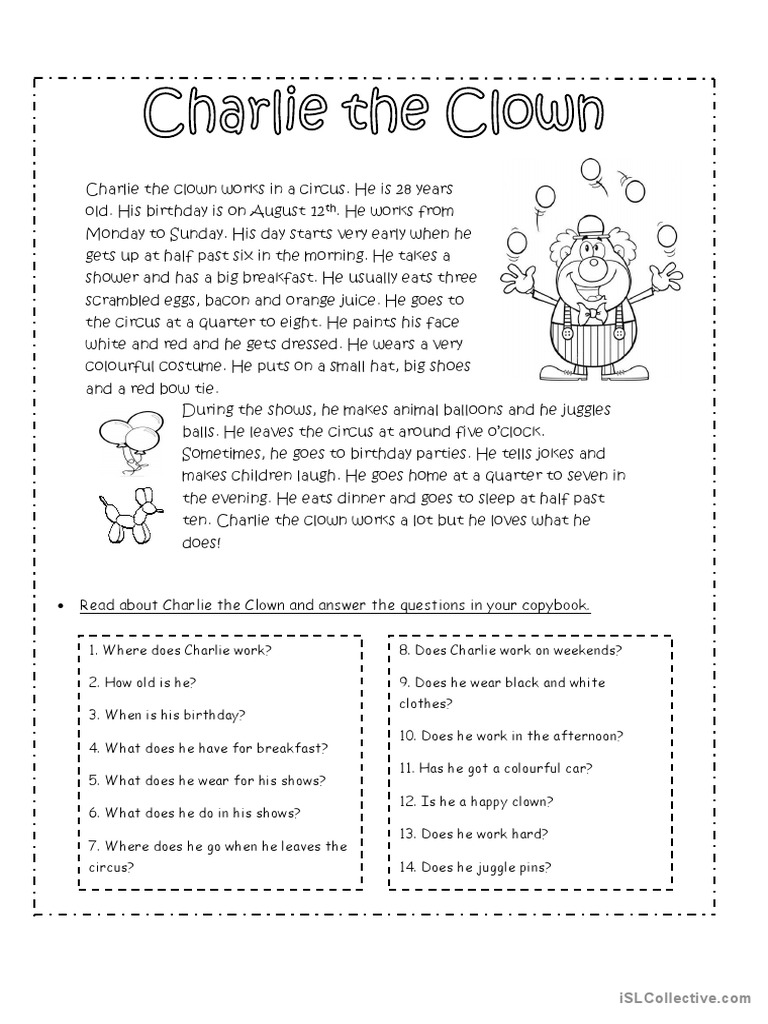 Charlie The Clown | PDF