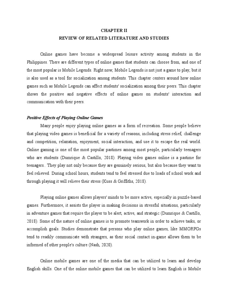 Group6 Chapter2 | PDF | Video Games | Adolescence