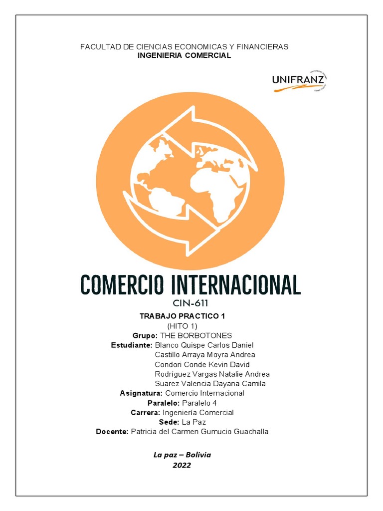 CARATULA COMERCIO INTERNACIONAL | PDF