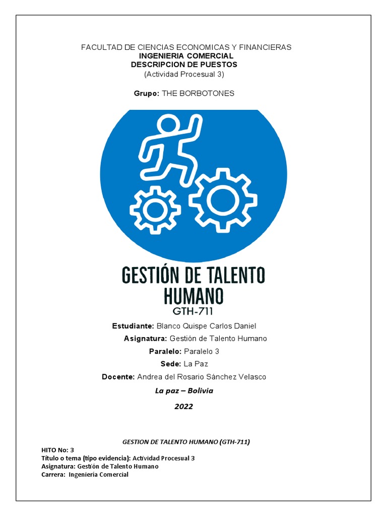 Caratula Gestion de Talento Humano | PDF