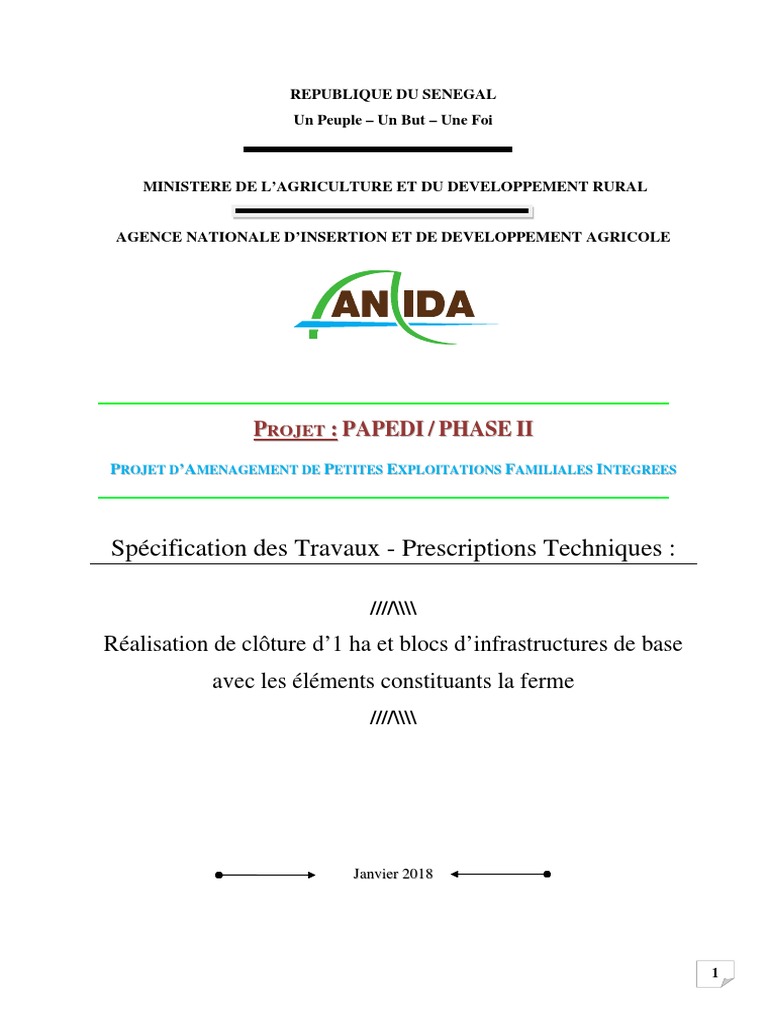 Prescriptions Techniques - Cloture Et Base Vie Avec Plans | PDF | Fondation (construction ...