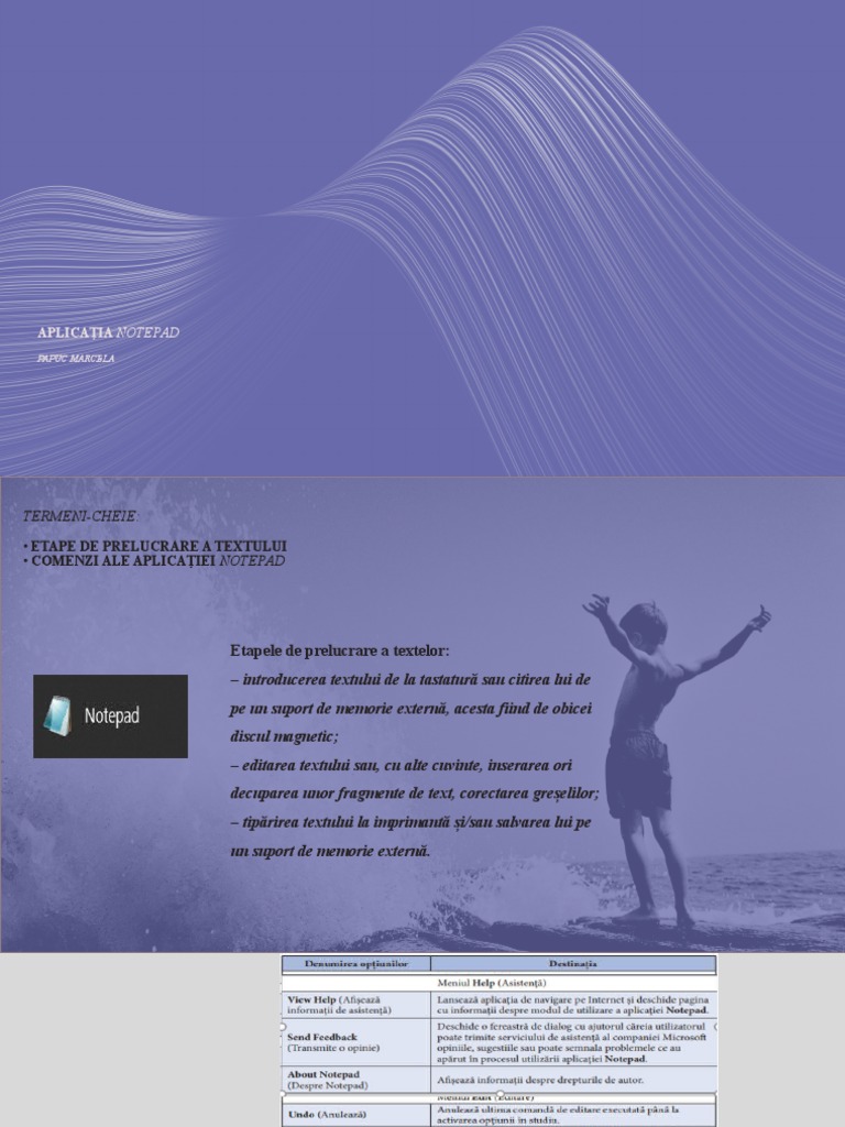 Aplicaţia Notepad | PDF