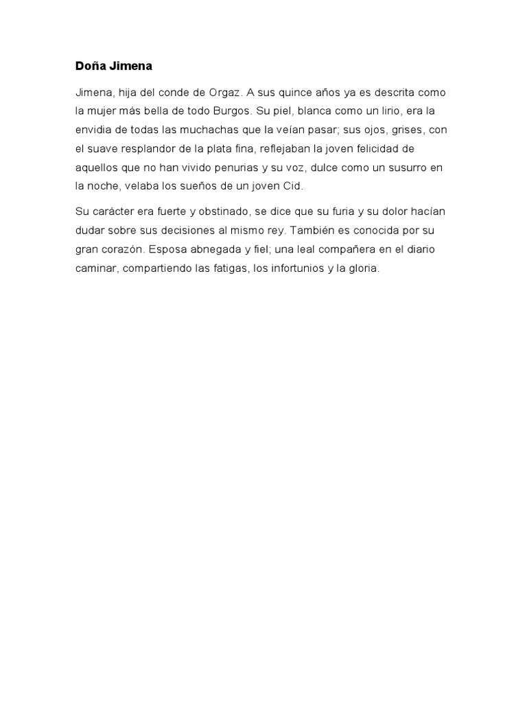 Retrato Literario - El Cid Campeador | PDF