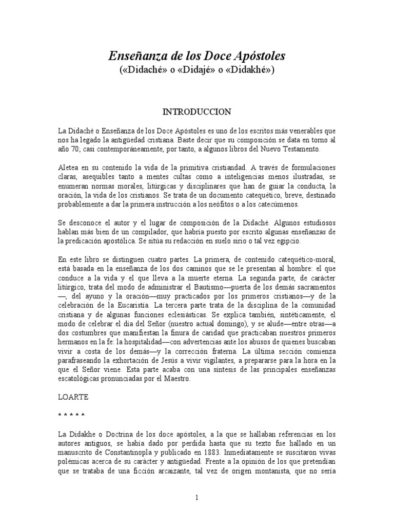 DIDAJE | PDF | orador del Señor | eucaristía