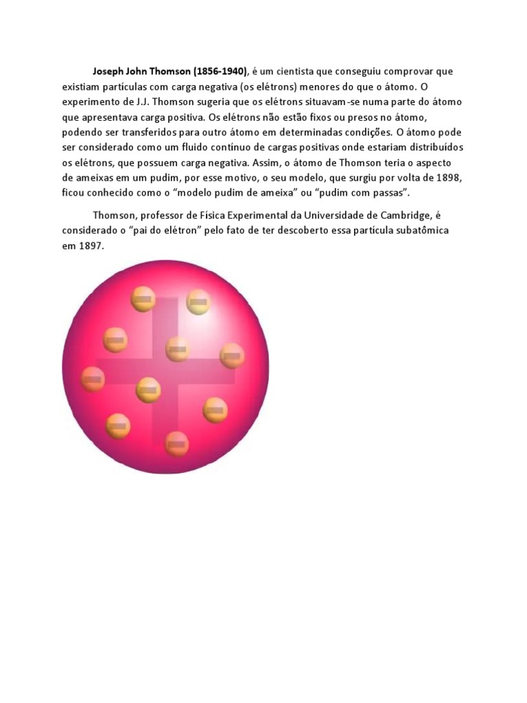 Thomson - Modelo Atômico PDF | PDF