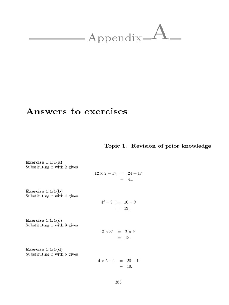 Answers To Exercises | PDF | Volume | Area