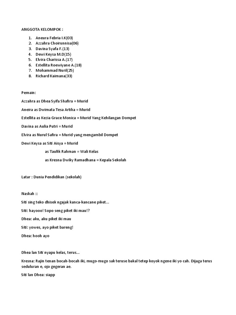 NASKAH DRAMA Rev. 1 | PDF