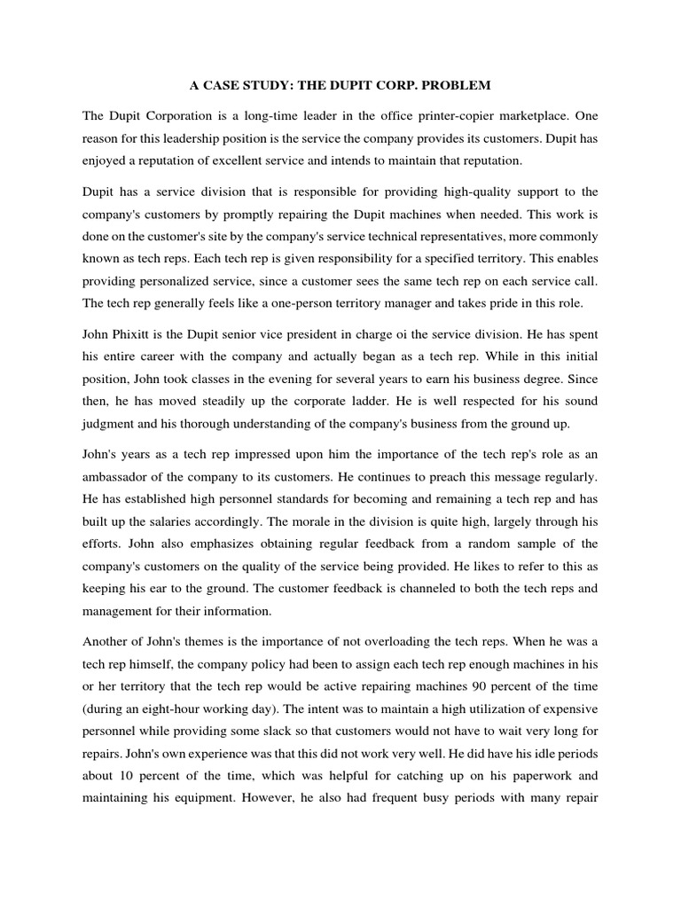 Case Study - Waiting - Line PDF | PDF | Photocopier | Business