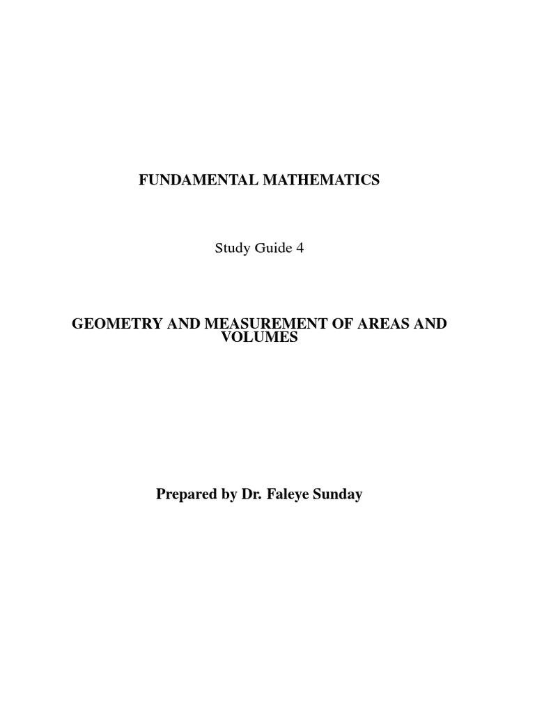 Geometry and Measurement Study Guide | PDF | Line (Geometry) | Polygon