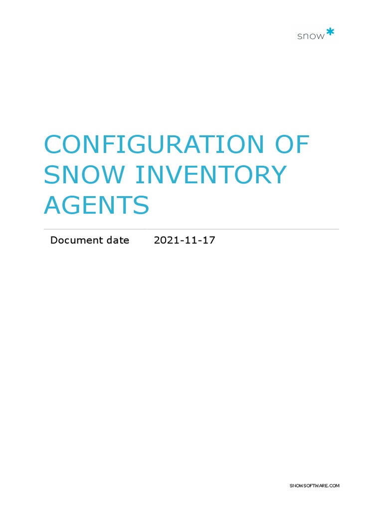 SI6 UserGuide ConfigurationForSnowAgents | PDF | Public Key Certificate | Transport Layer Security