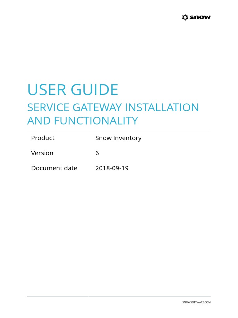 SI6 UserGuide ServiceGateway | PDF | Server (Computing) | Computer File