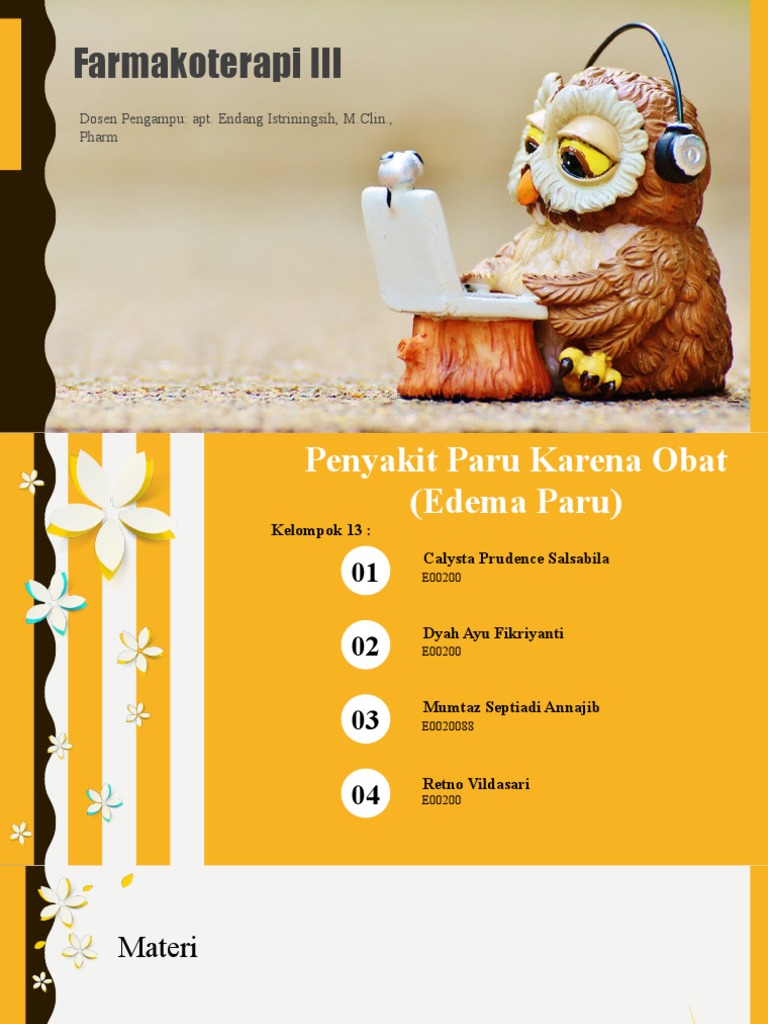 Penyakit Paru Karena Obat (Edema Paru) | PDF