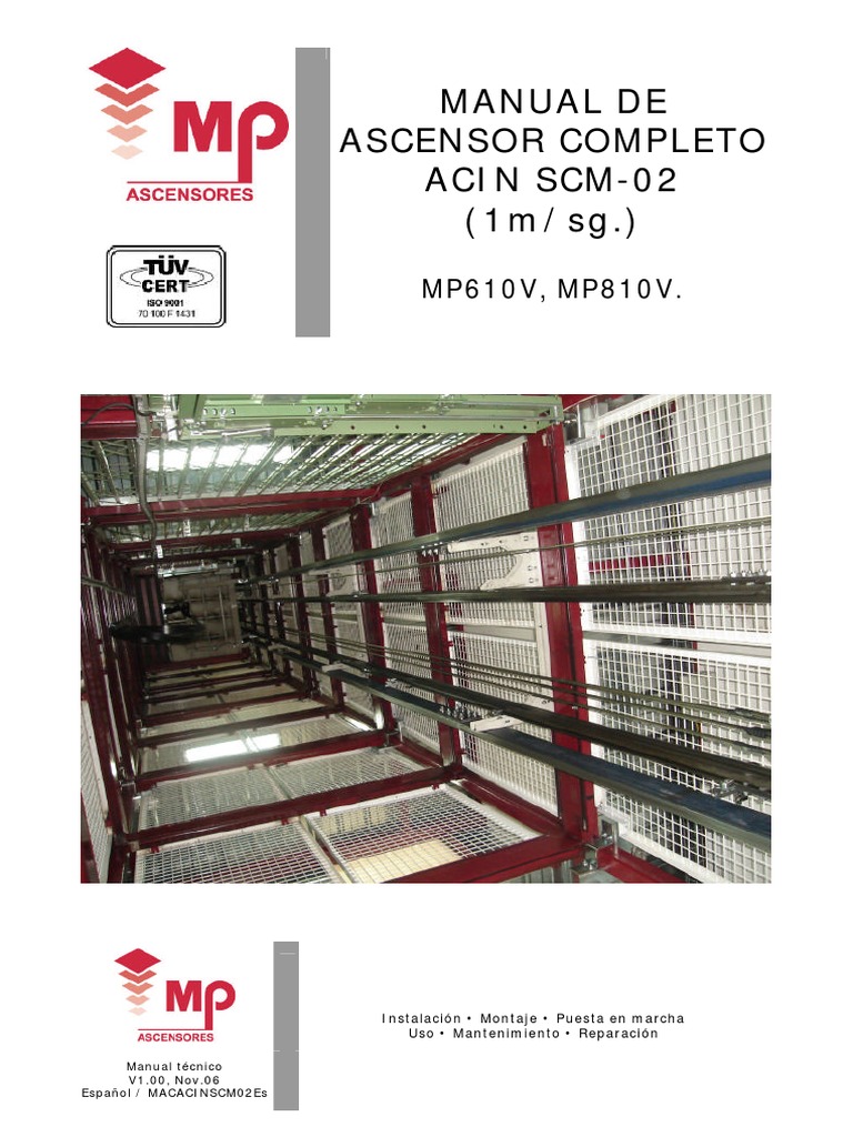Manual de Montaje Macpuarsa | Descargar gratis PDF | Ascensor | Bienes manufacturados