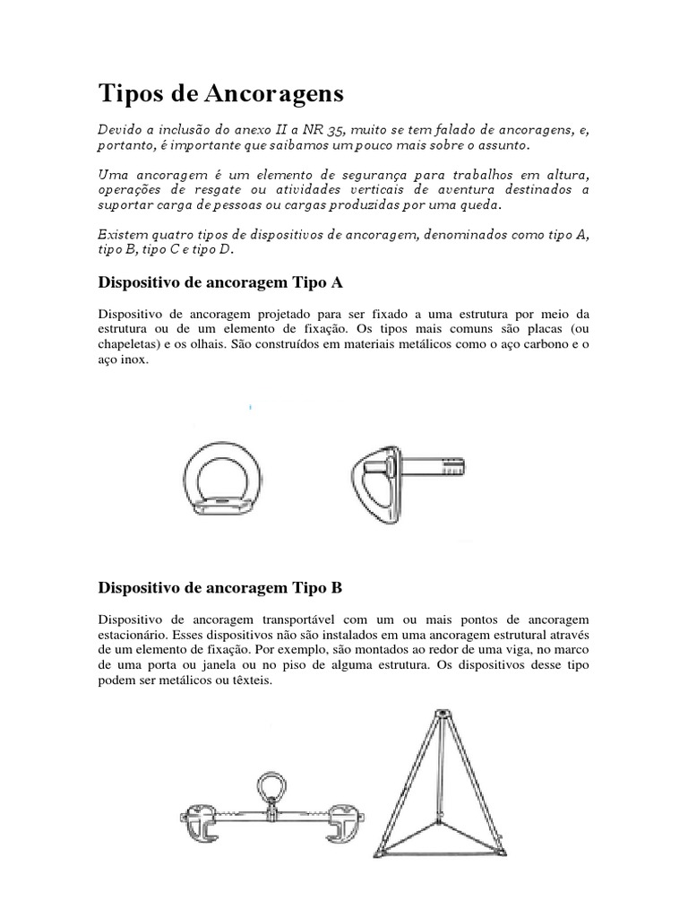 Tipos de Ancoragens | PDF