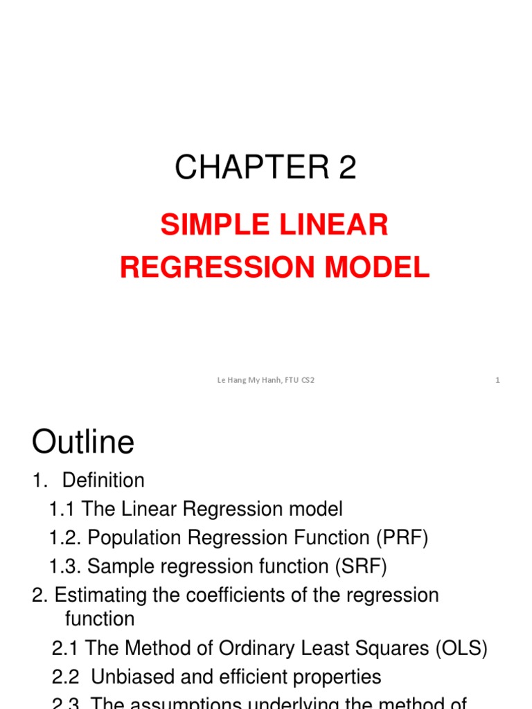 Chapter2 PDF | PDF | Ordinary Least Squares | Regression Analysis