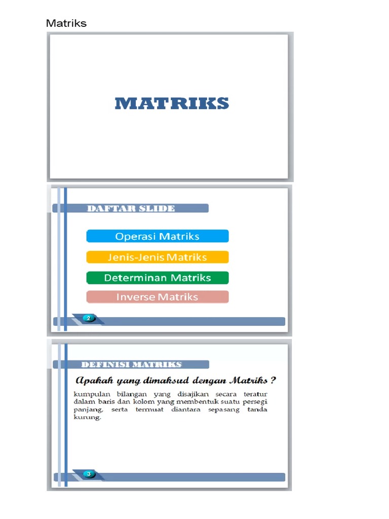 MatDas - Matriks & Transpose | PDF MatDas - Matriks & Transpose | PDF