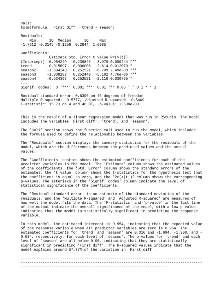 Interpretation Pdf Coefficient Of Determination Errors And Residuals