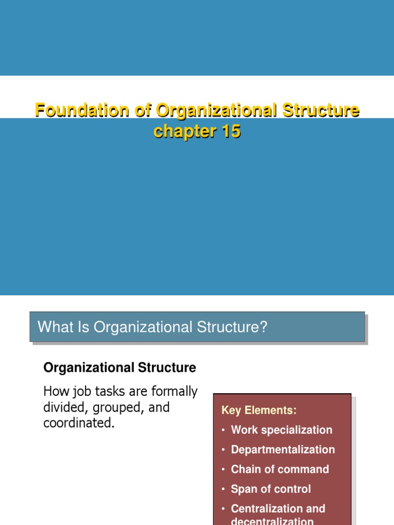 Chapter 15 - Foundation of Organization Structure | PDF ...
