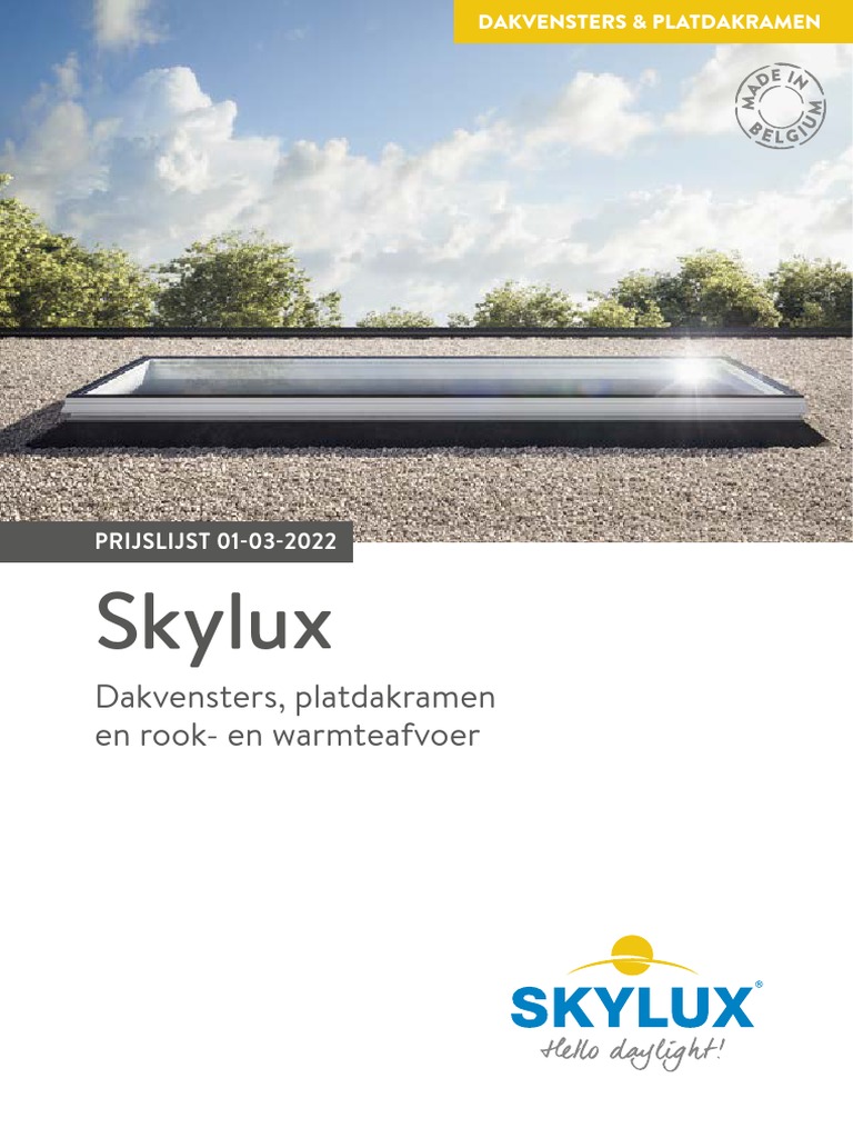 Skylux: Dakvensters, Platdakramen en Rook-En Warmteafvoer | PDF