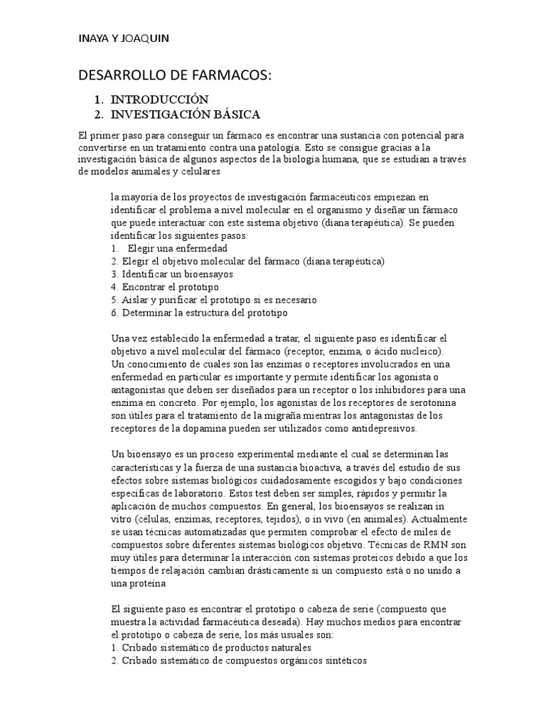 Desarrollo de Farmacos | PDF | Ensayo clínico | Medicamentos con receta