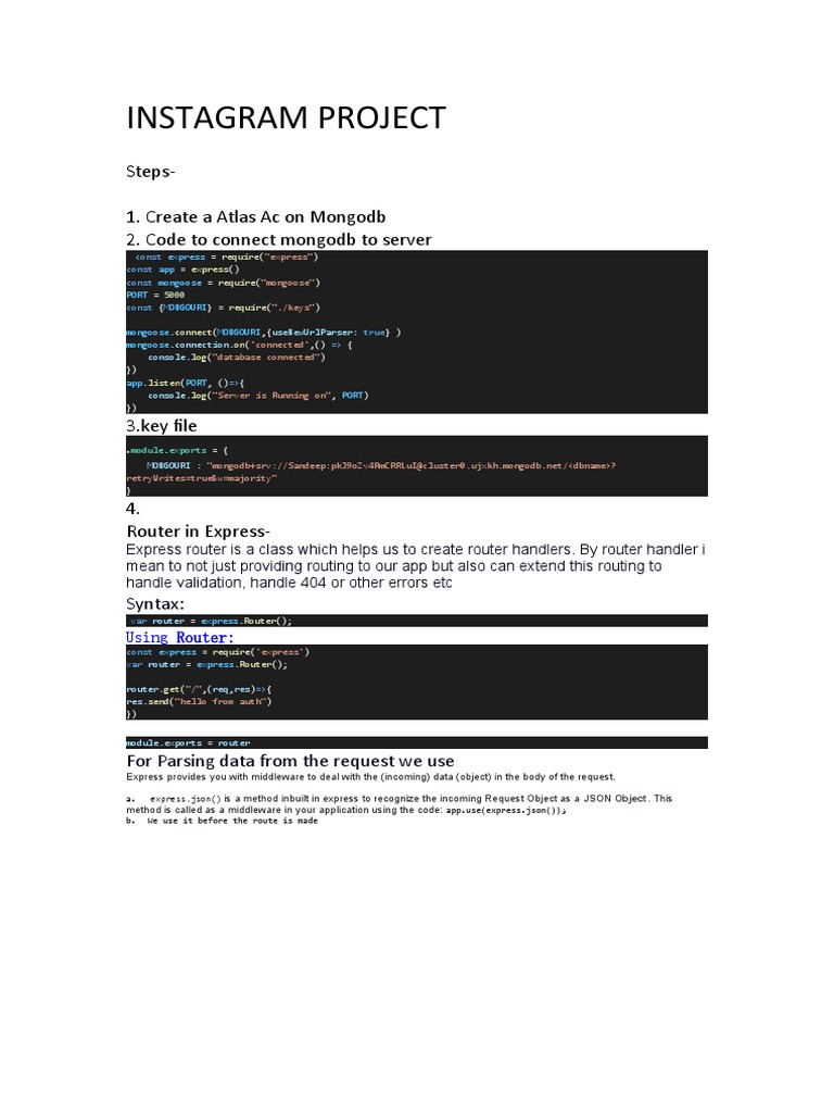 Instagram Project | PDF