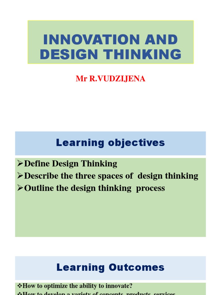 Innovation and Design Thinking PDF | PDF | Design Thinking | Innovation