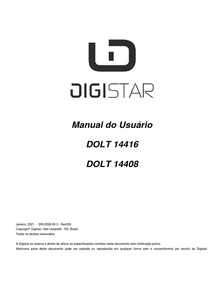 Manual Fabricante Digistar | PDF | Rede de computadores | Banda larga