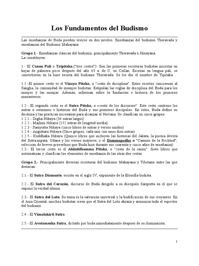 Autor Desconocido Fundamentos Budismo | PDF | Textos Budistas | Noble ...
