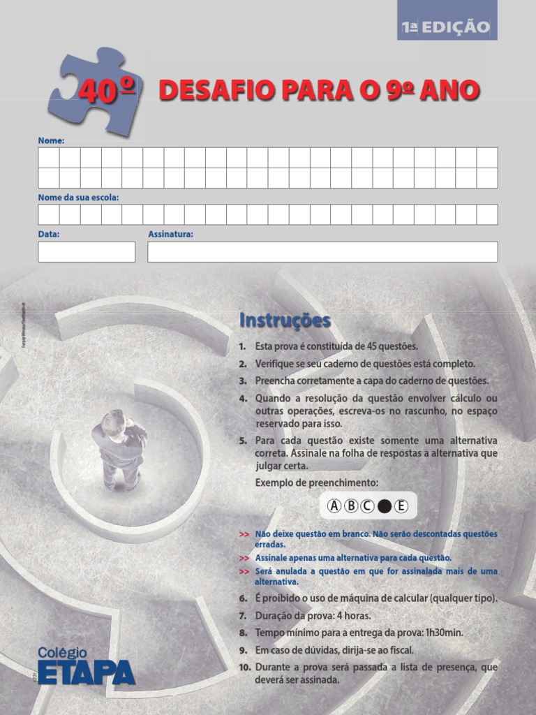 Prova 40 Desafio SR 1ed | Download grátis PDF | Gás natural | Triângulo