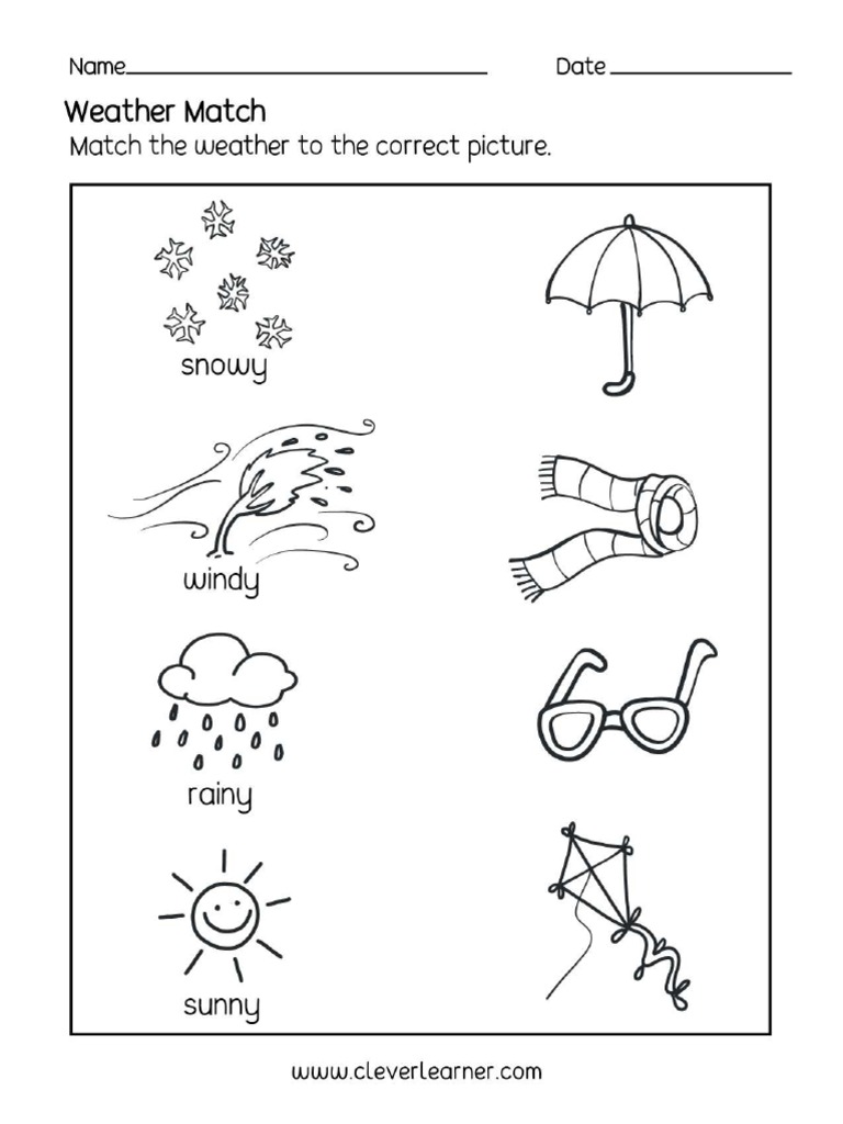 The Weather Preschool Activity Sheets | PDF