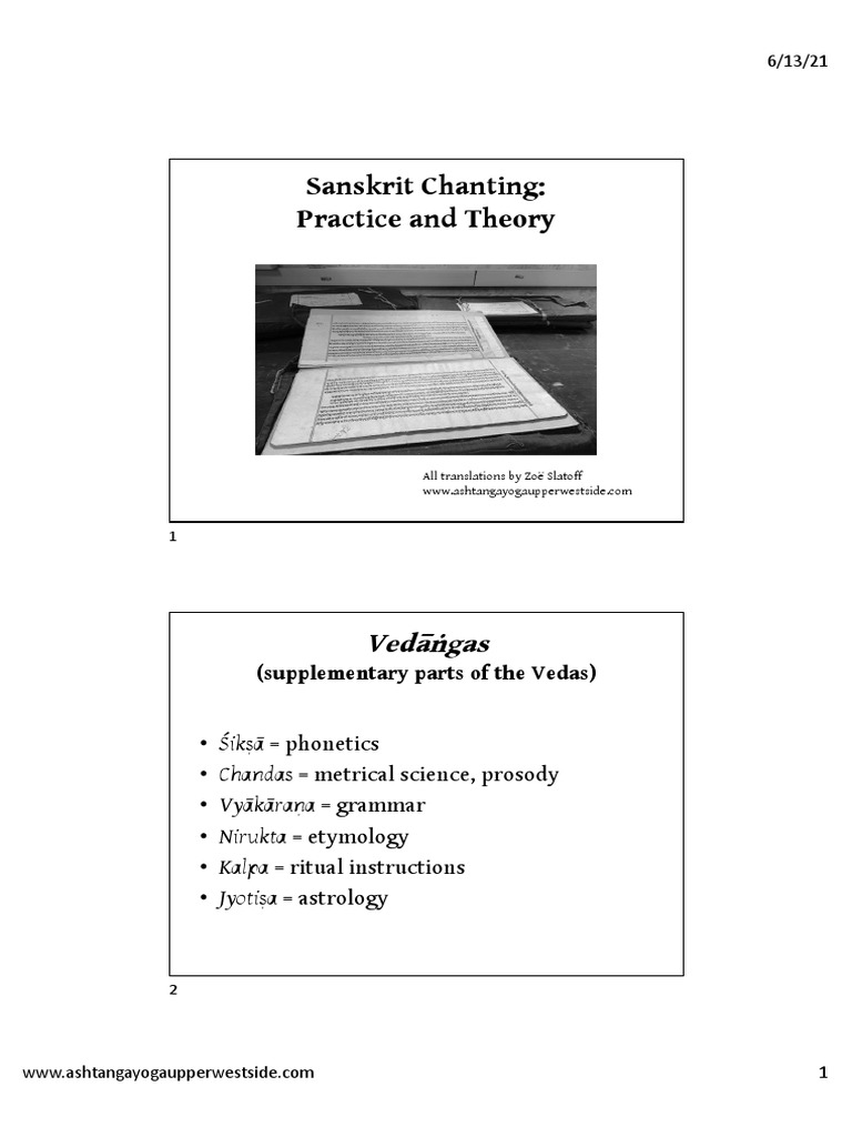 Sanskrit Chanting: Practice & Theory | PDF | Vedas | Metre (Poetry)