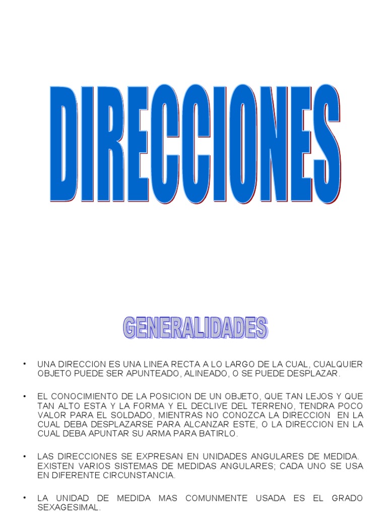 DIRECCIONES | PDF | Azimut | Brújula