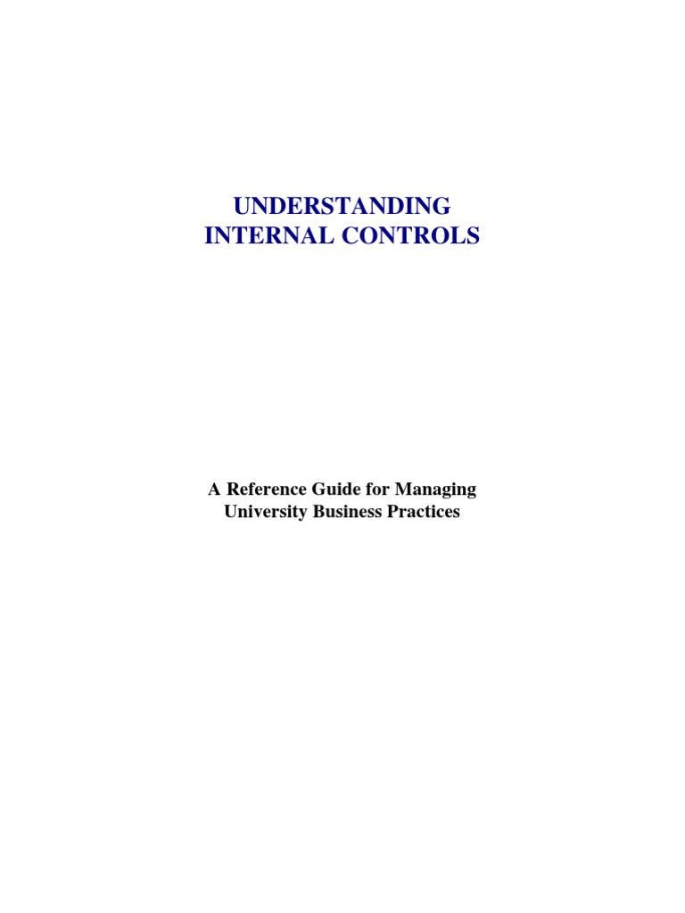 Internal Control Documentation | PDF