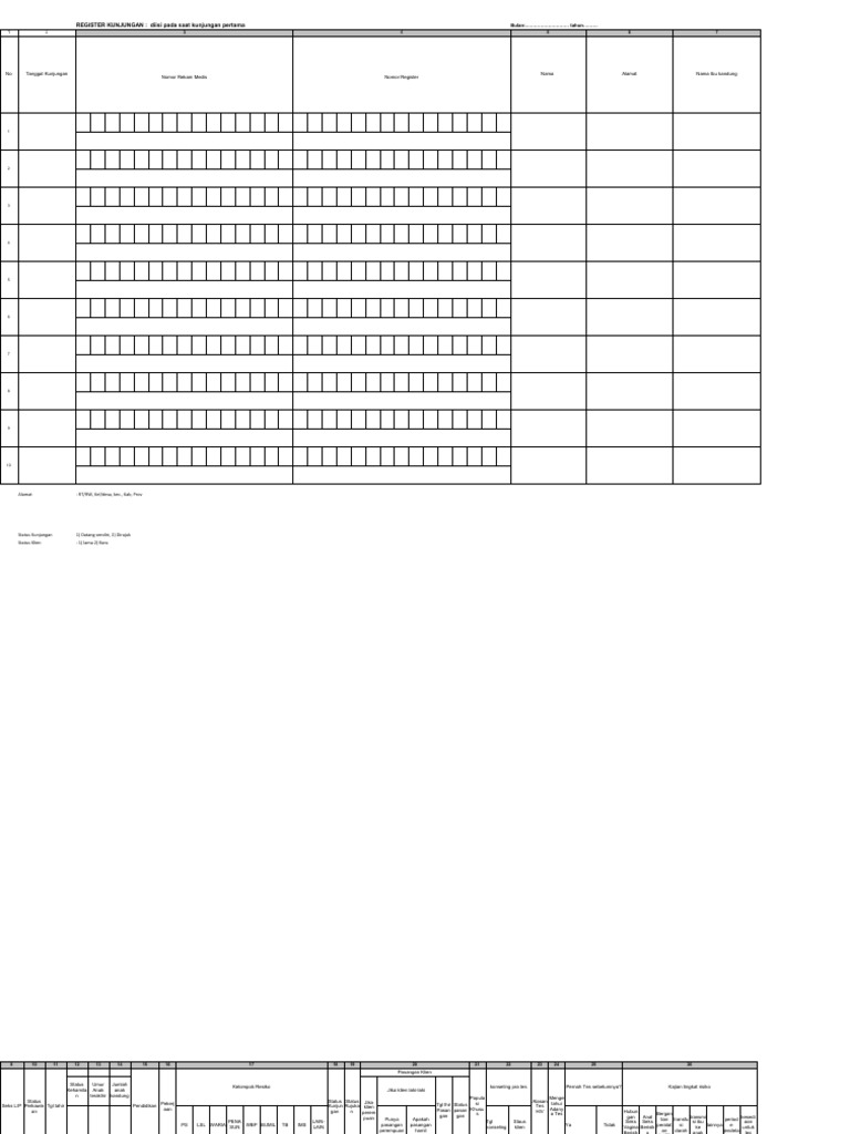 Register Kunjungan | PDF