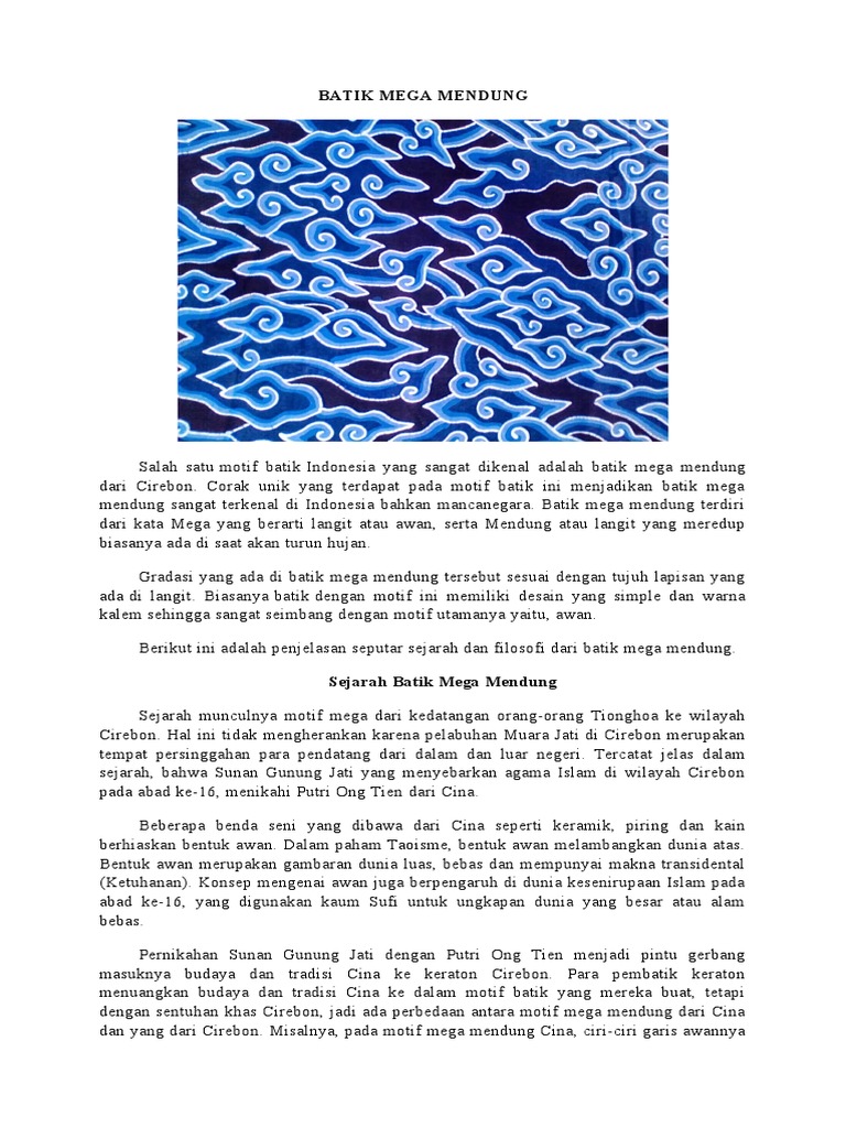 Batik Mega Mendung | PDF | Gaya Hidup