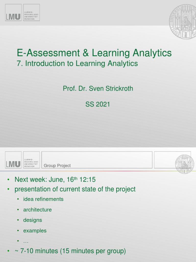 E-Assessment & Learning Analytics | PDF | Analytics | Learning