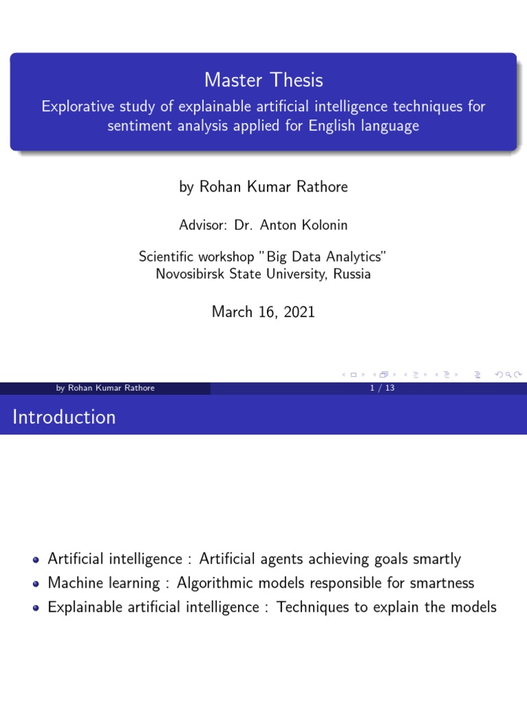 Rohan Thesis Presentation | PDF | Artificial Intelligence ...