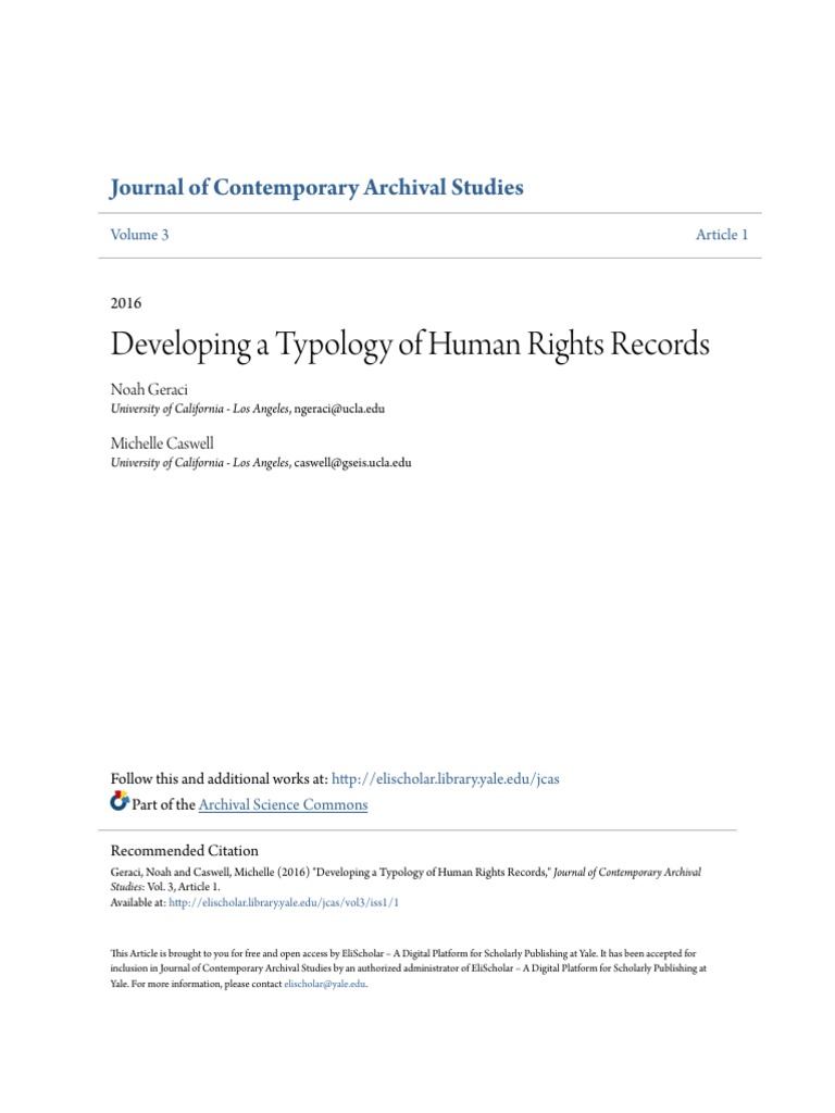 Developing A Typology of Human Rights Records - Caswell e Geraci | PDF
