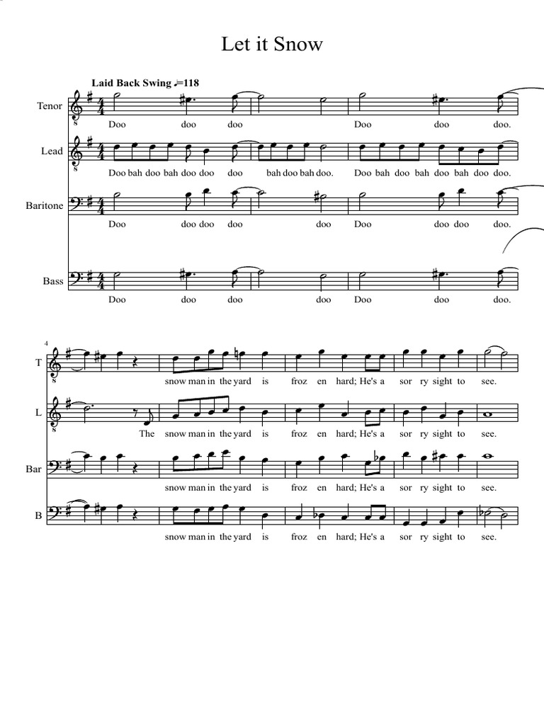 Let It Snow | PDF | Pitch (Music) | Vocal Music