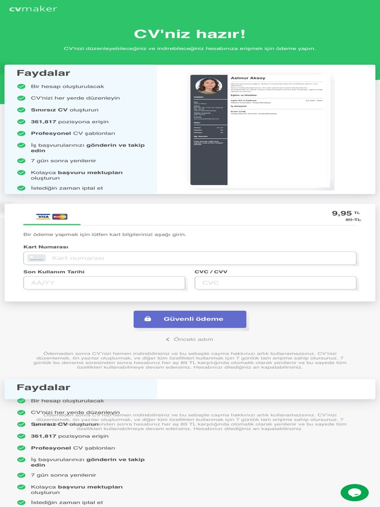 Cvmaker TR PDF | PDF
