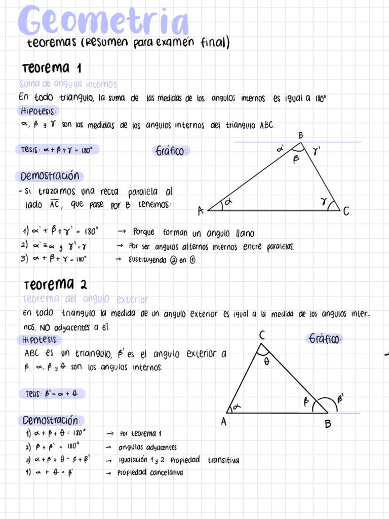 Geometría Teoremas PDF | PDF