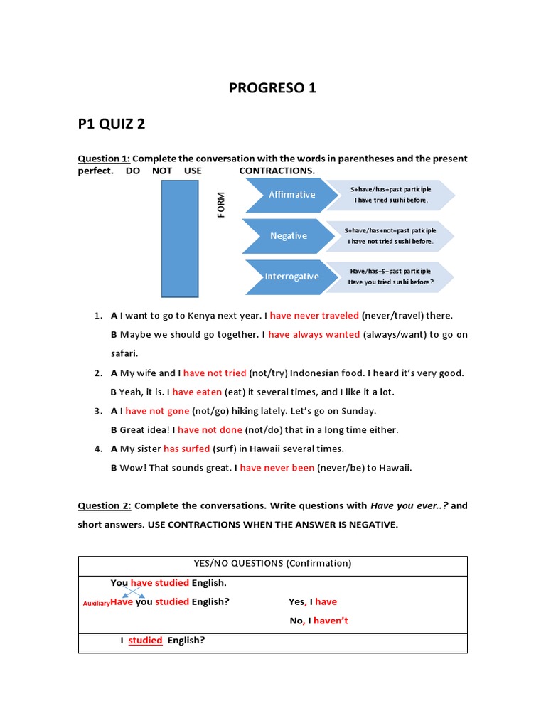 P1 Quiz 2 | PDF | Language Mechanics | Grammar
