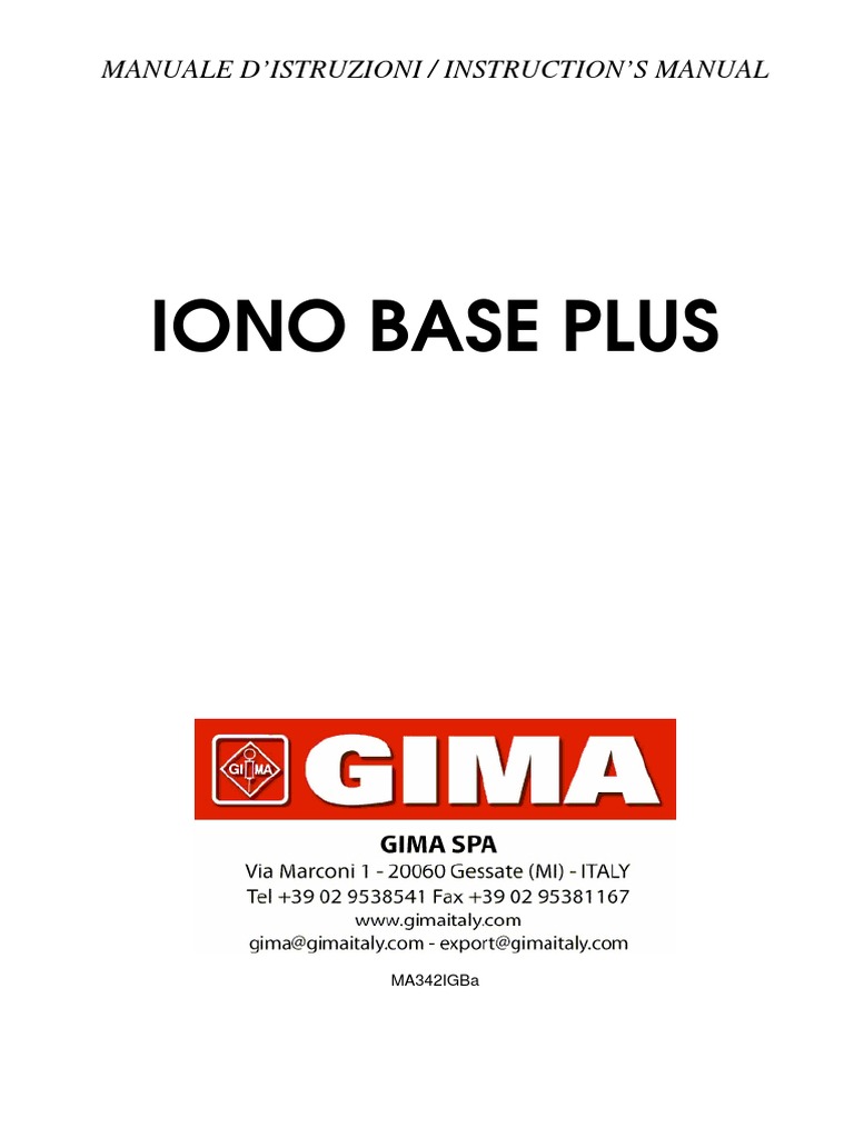 Gima Iono Base Plus | PDF
