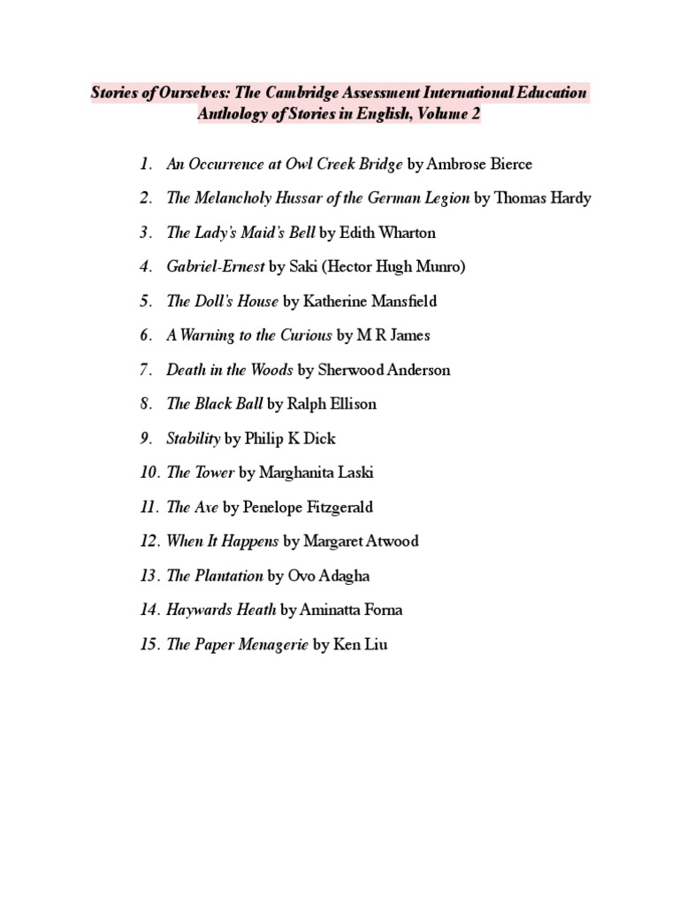 Stories of Ourselves Volume 2 Analysis | PDF | General Fiction