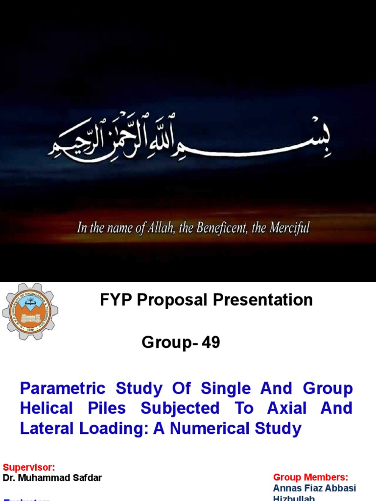 Fyp Proposal PPT - 102249 | PDF | Deep Foundation | Helix