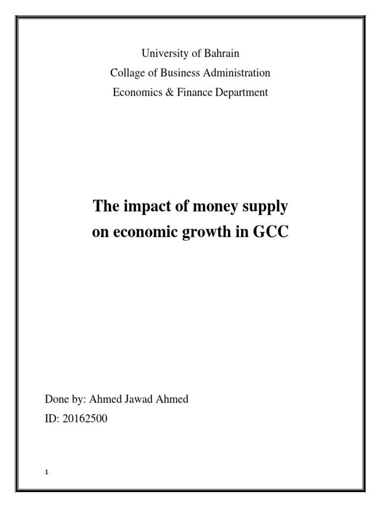The Impact of Money Supply On Economic Growth in GCC | PDF | Money ...