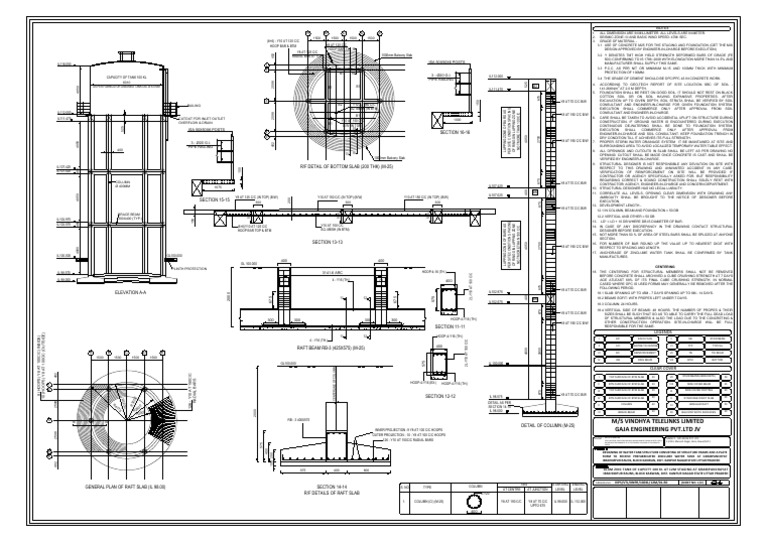 Tank 100KL 12M A3 - 5 Layout1 | Download Free PDF | Civil Engineering ...
