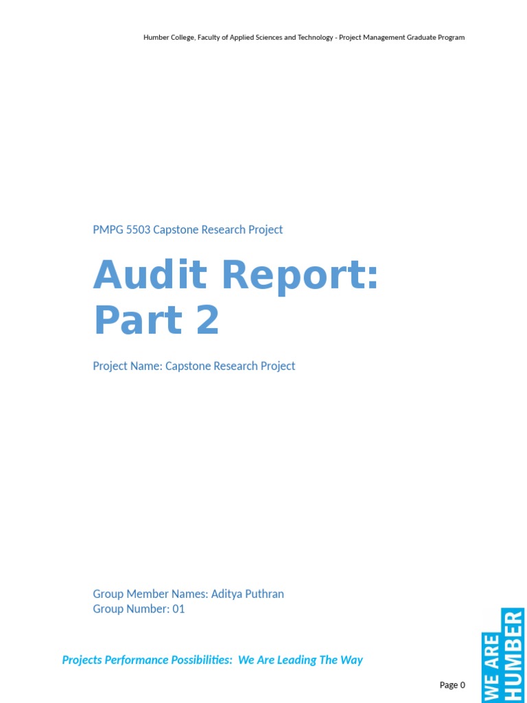 PMBOK Audit Report for Sponsor Project | PDF | Risk | Project Management