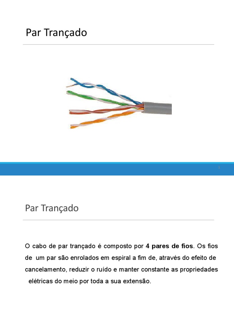 Tipos e Categorias de Cabos UTP e STP | PDF | Ethernet | Rede de ...